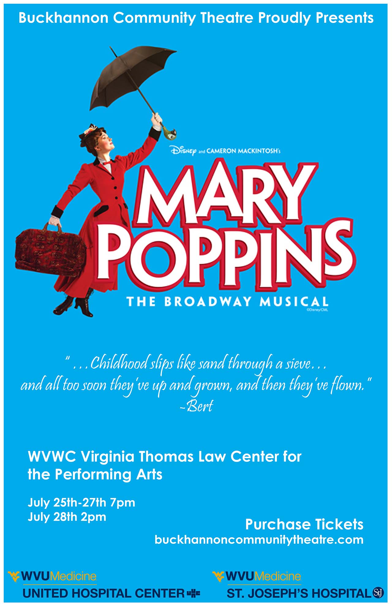 Buckhannon Community Theatre's Mary Poppins opens Thursday