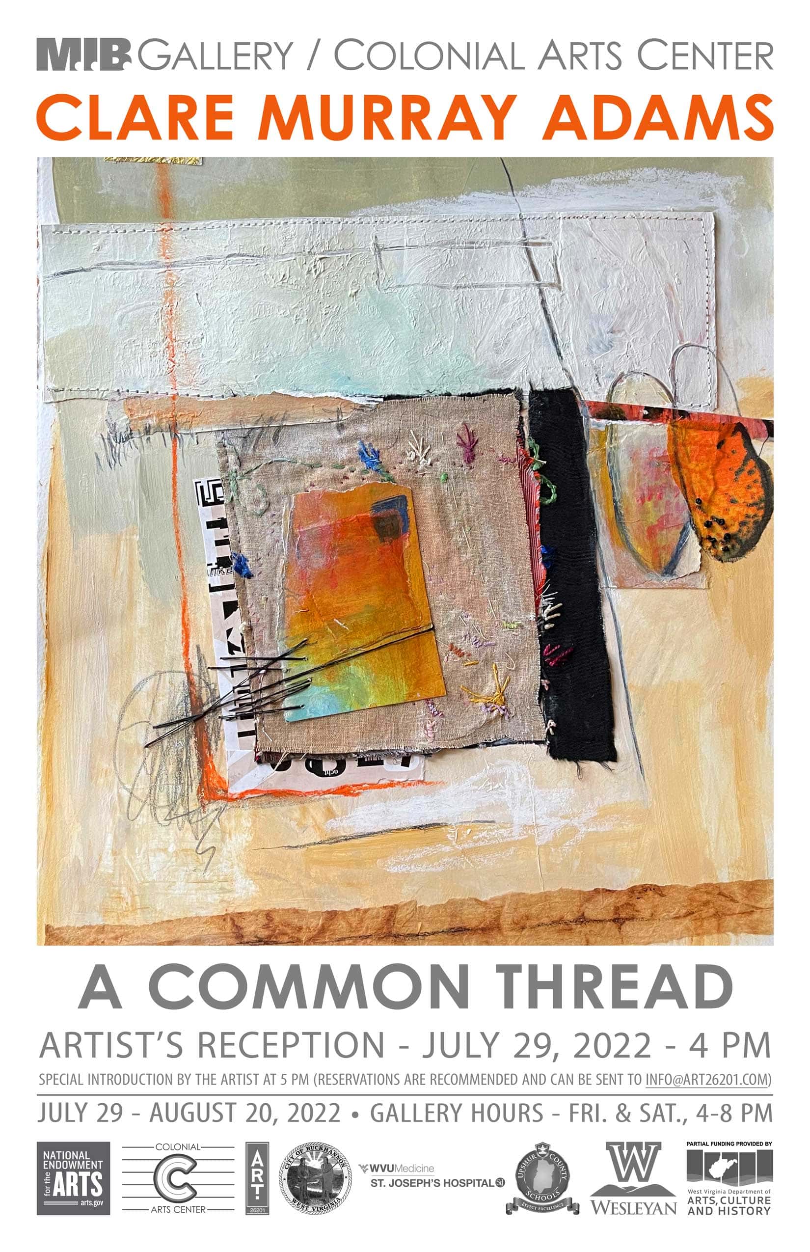 ART26201 to present 'A Common Thread' exhibit by Clare Murray Adams at ...