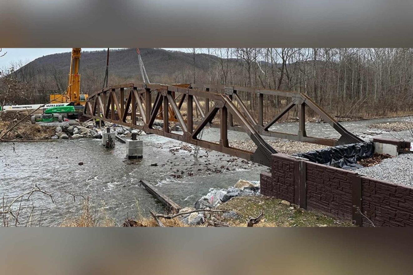 A 140-foot bridge now spans low-water crossing at Seneca Rocks