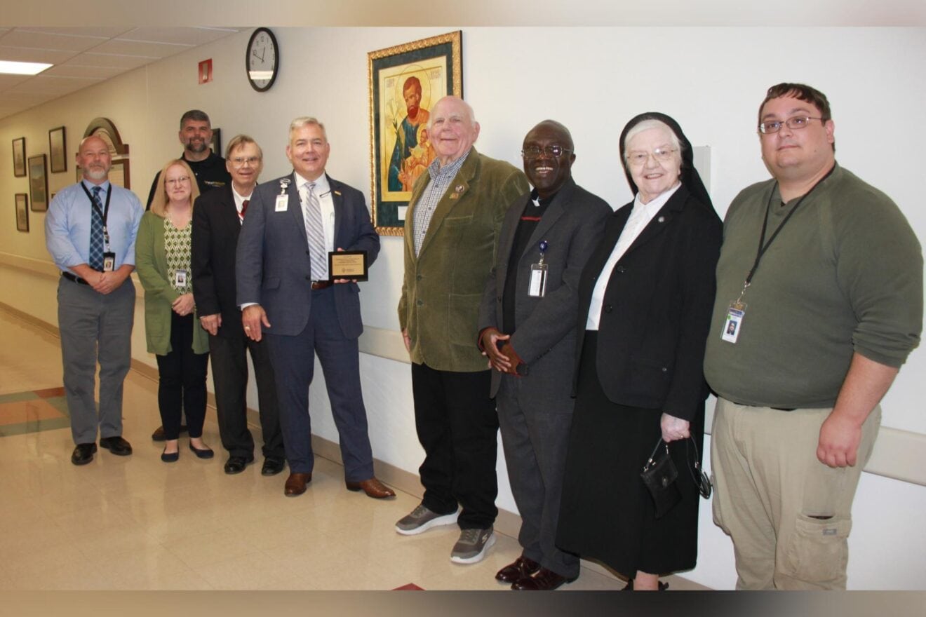 The West Virginia Knights of Columbus present an icon of St. Joseph to ...